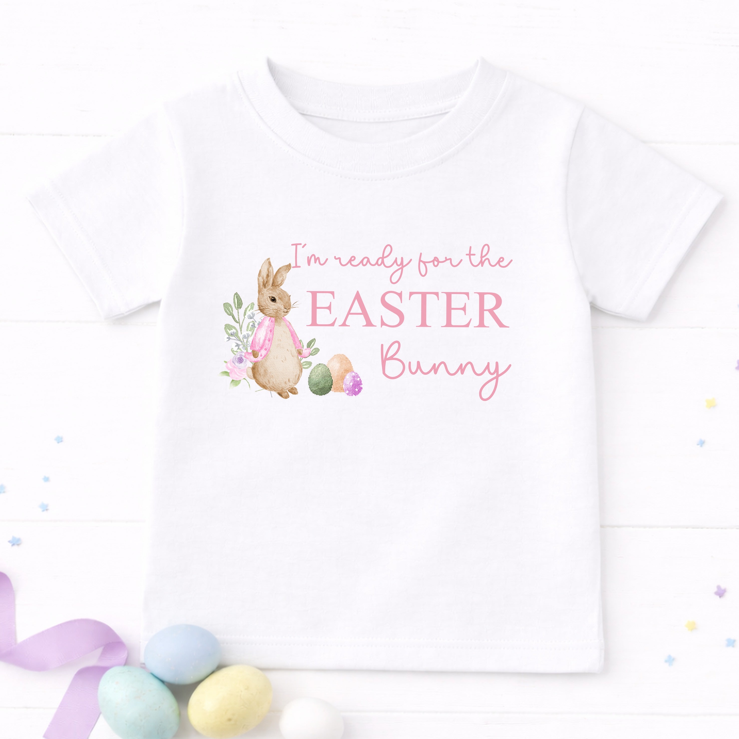 Pink Bunny Ready For Easter Bunny Babygrow/Vest – allaboutthebump