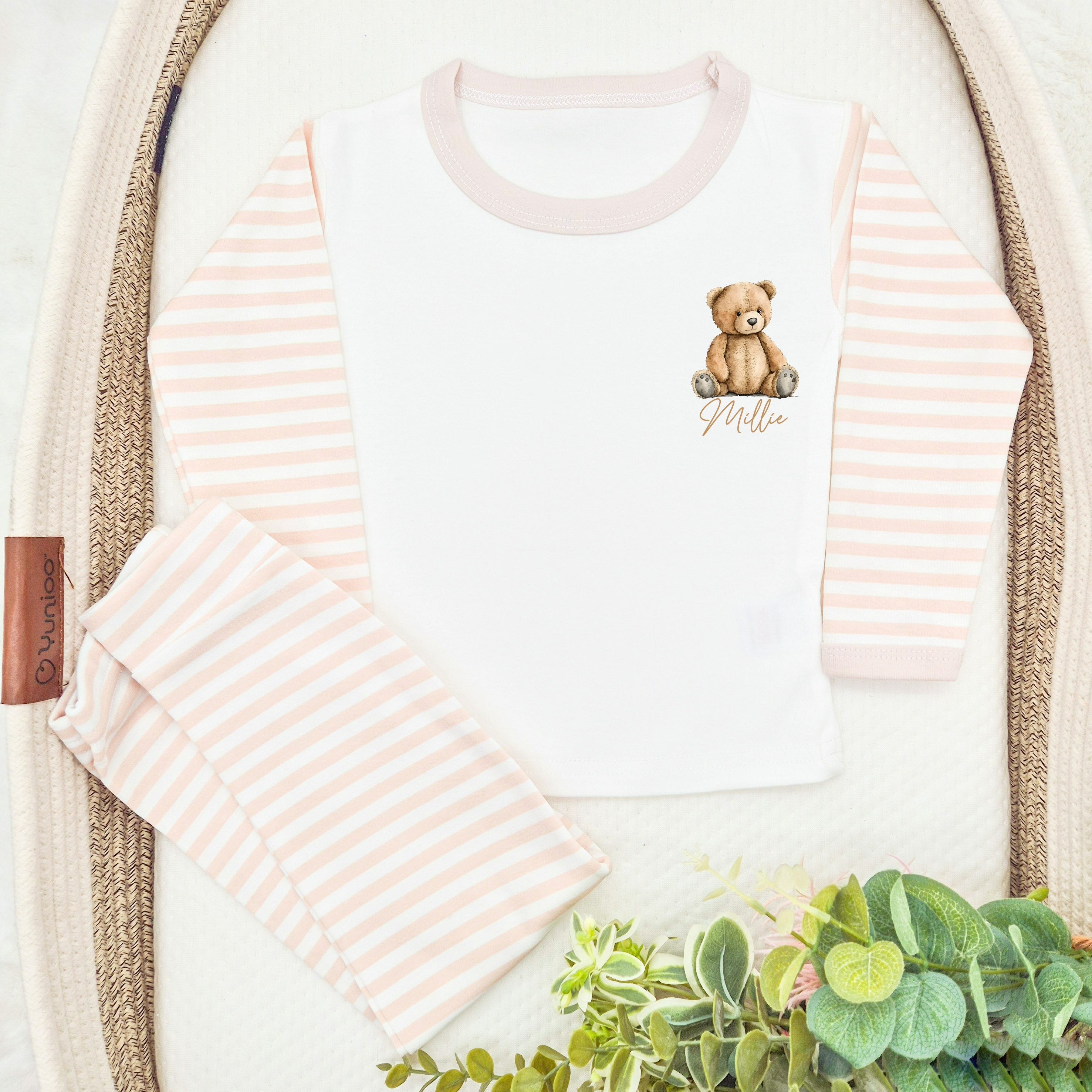 Personalised Brown Teddy Bear Pyjamas – allaboutthebump
