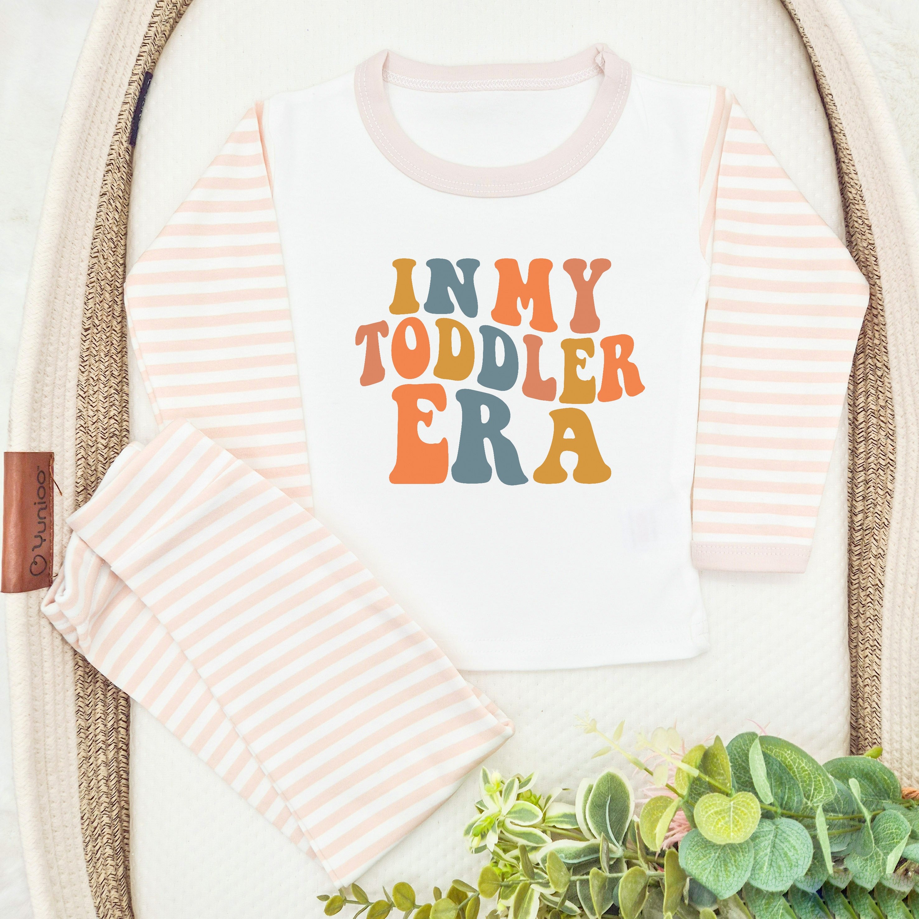 In My Toddler Era Beige Stripe Pyjamas – allaboutthebump